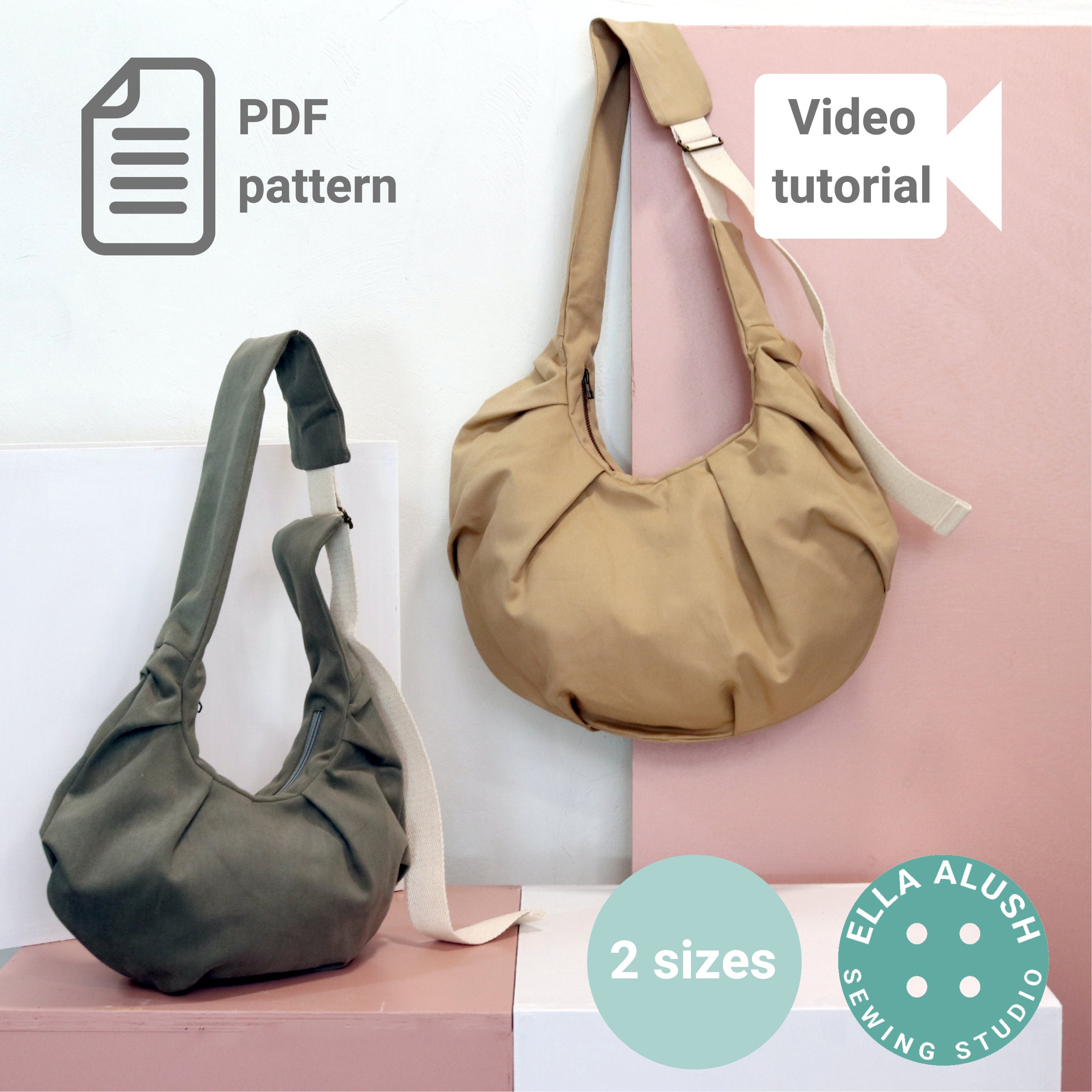 Daily Bag Pdf Sewing Pattern, Tote Bag PDF Sewing Pattern, Shoulder Bag ...