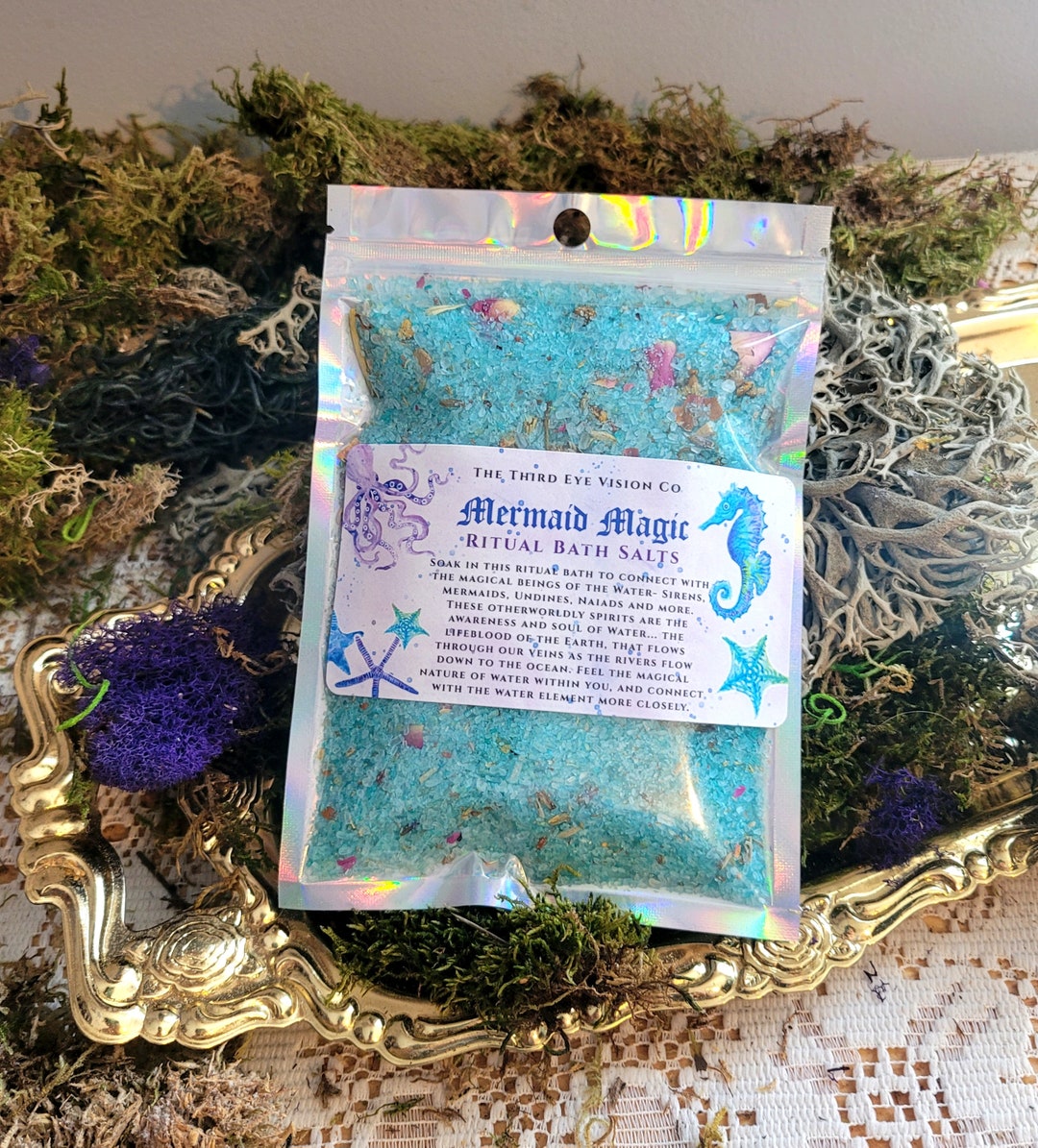 Mermaid Magic Bath Salts Ritual Bath Wicca Mermaid Gift Lover Sea Witch ...