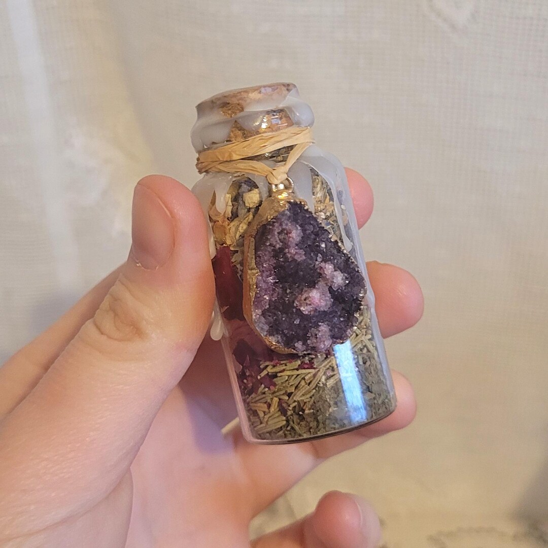 Calm Your Mind Spell Jar With Amethyst for Anxiety Addictions Brings ...