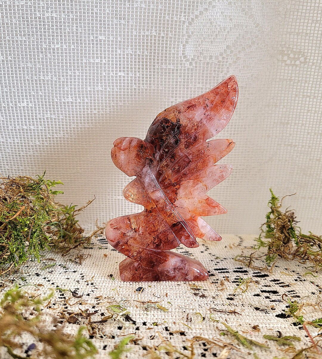 Fire Quartz Fairy Beautiful Fiery Fairy Carving Carved Sculpture ...