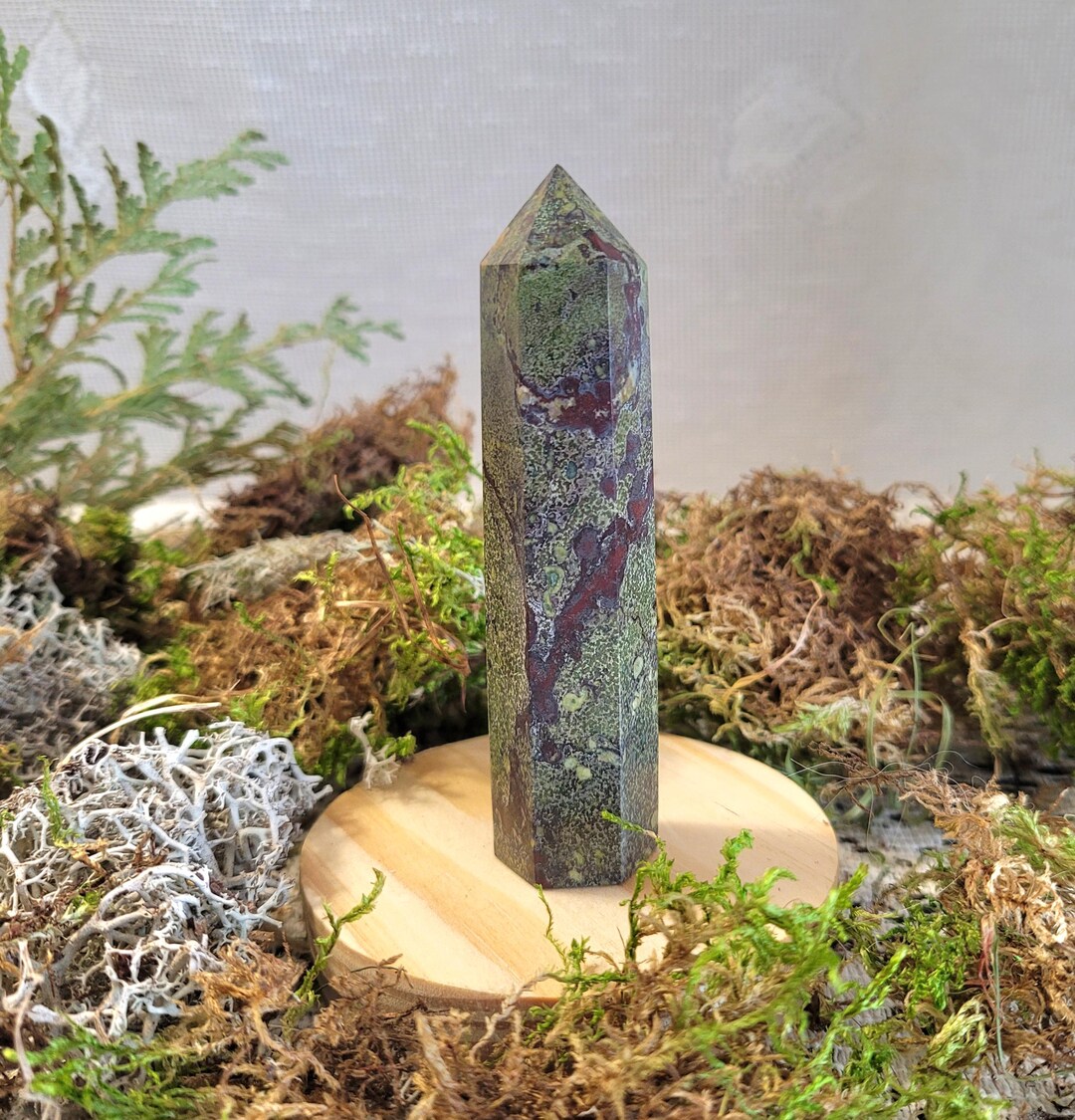 3.8 Dragon Blood Crystal Tower Obelisk Dragon Blood Jasper - Etsy
