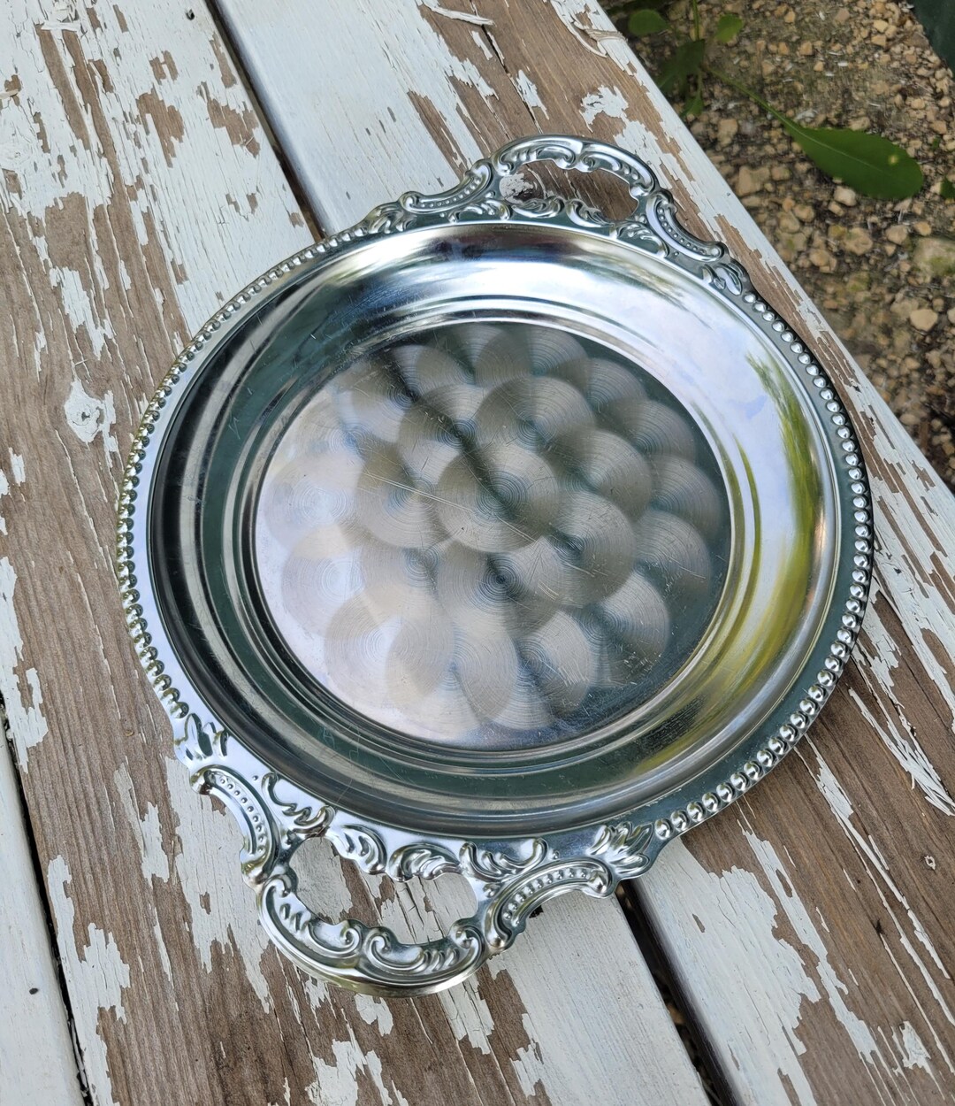 Vintage Altar Dish Altar Plate Crystal Tray Silver Metal Tray - Etsy