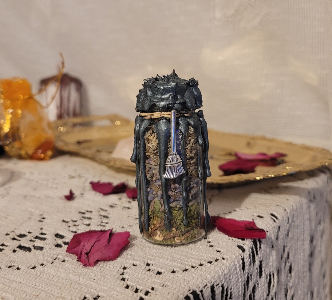 Witches Besom Spell Jar for Protection Sweeping Away Negative Energy ...