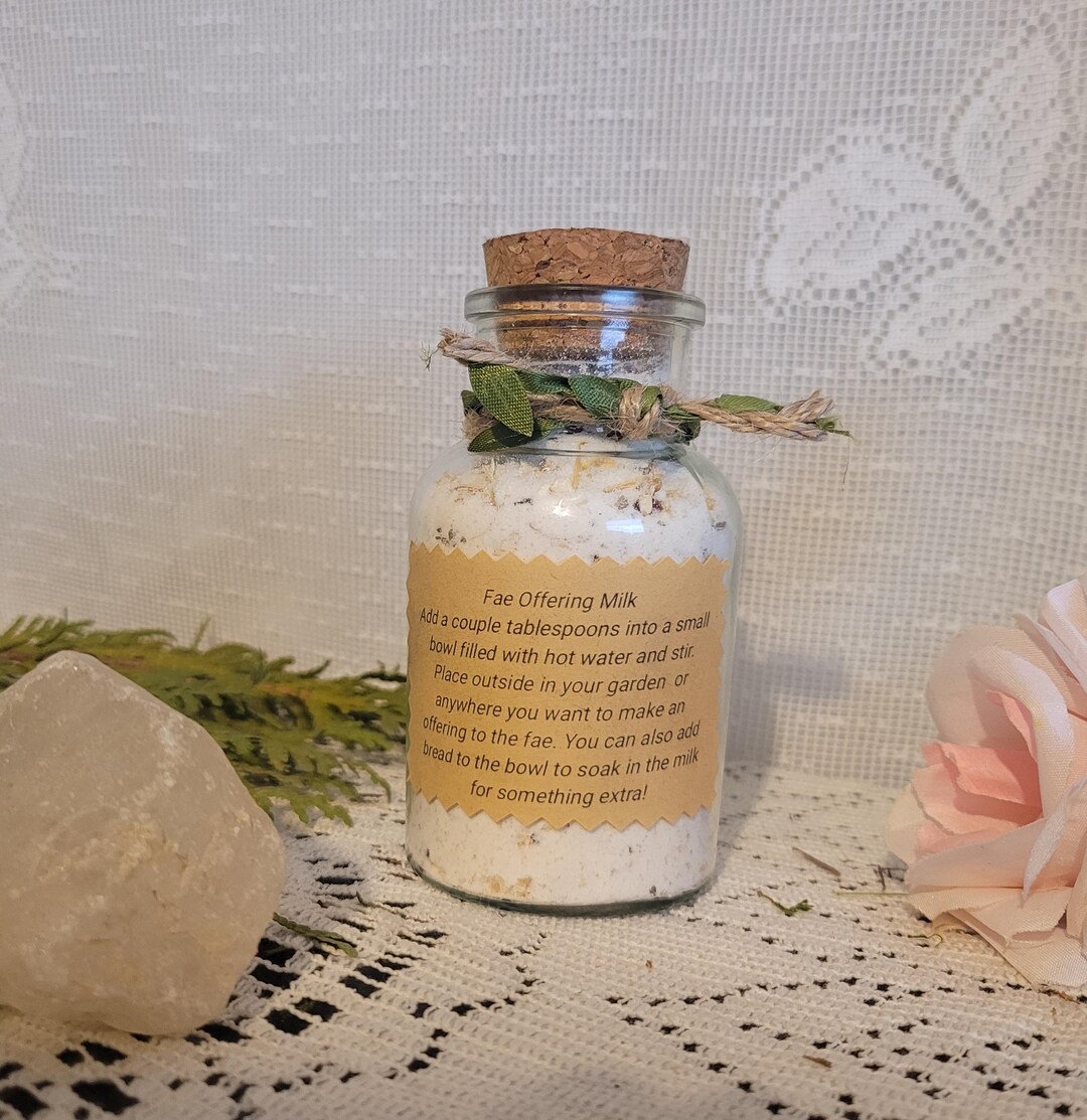 Fae Offering Milk Fairy Magick Magic Wiccan Fairies - Etsy