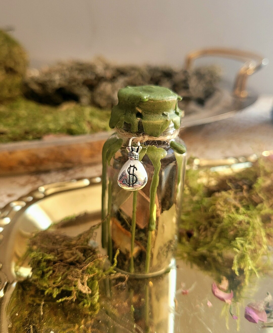 Money Drawing Spell Jar Bottle Prosperity Abundance Money Magnet ...