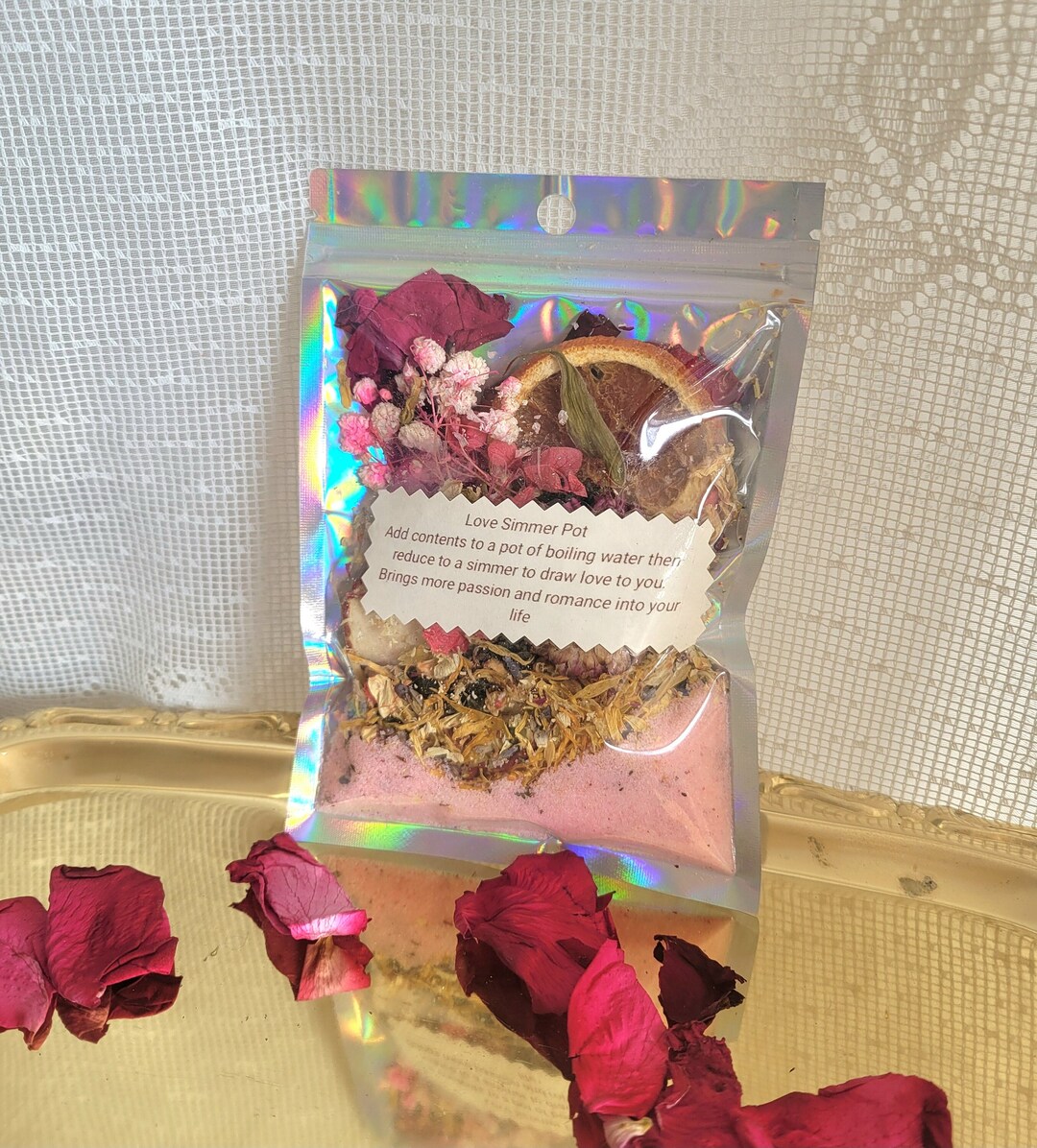 Love and Romance Simmer Pot Passion Intention Herbs Salts Pink Citrus ...