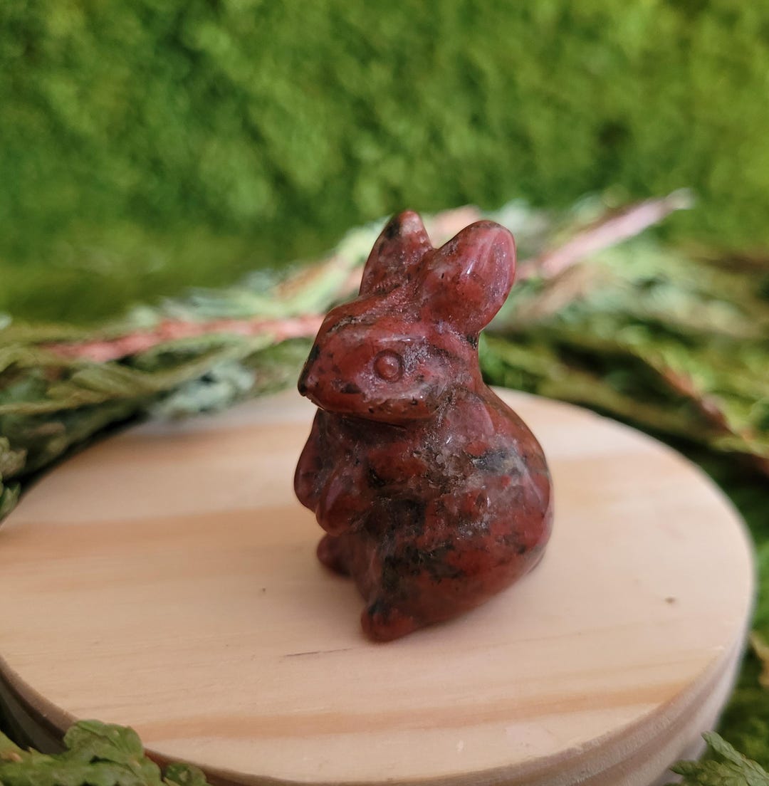 Brecciated Jasper Rabbit Crystal Small Mini Crystal Figurine Carving ...