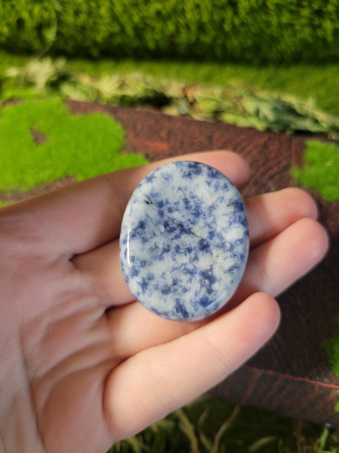 Blue Sodalite Worry Stone Thumb Stone - Etsy