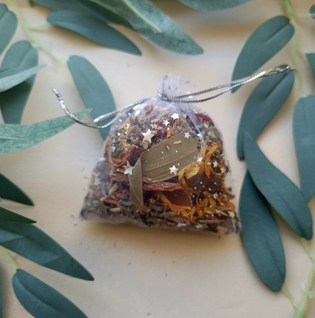 Protection Sachet Filled With Herbs Spell Mojo Bag Intention Gift for ...
