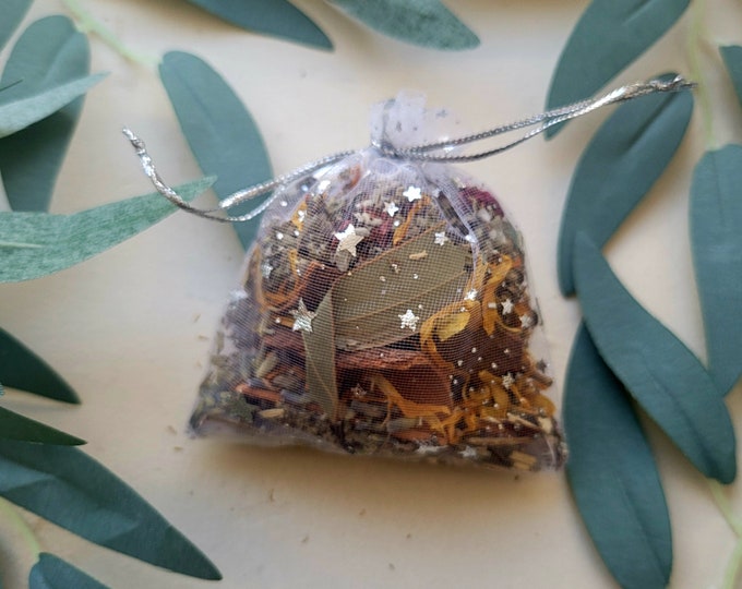 Protection Sachet Filled With Herbs Spell Mojo Bag Intention Gift for ...