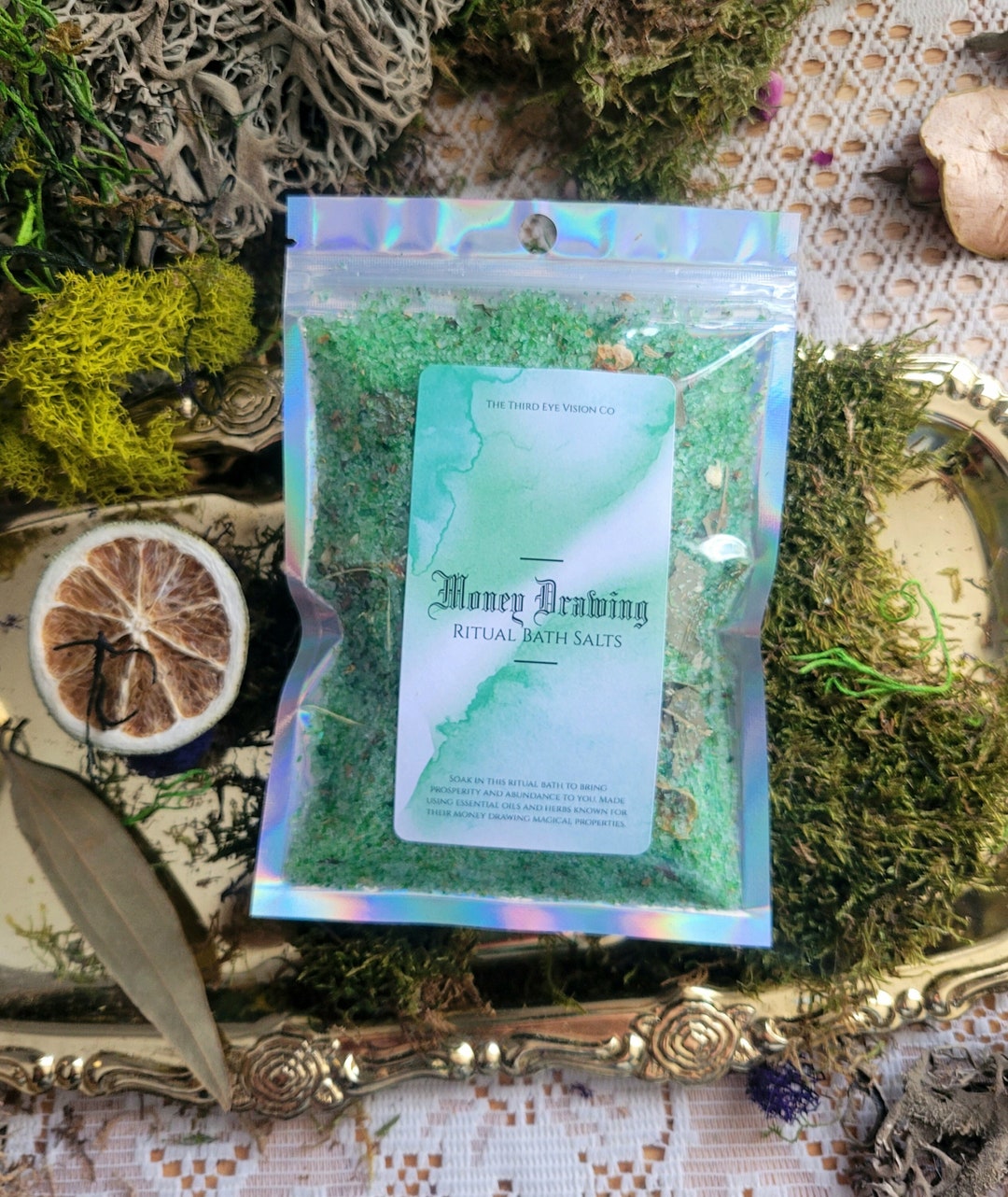 Money Drawing Bath Salts Ritual Bath for Witches Wiccan Prosperity ...