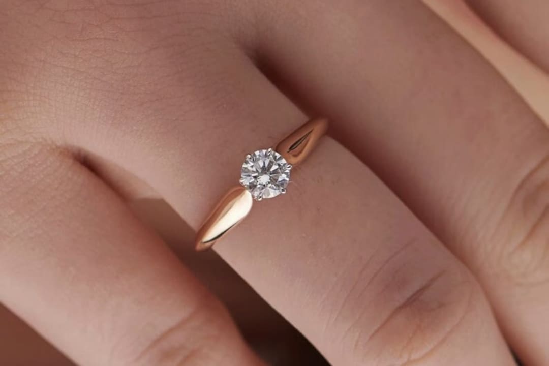 Solitaire 6 Prong Dainty Solitaire Ring Solitaire Diamond - Etsy