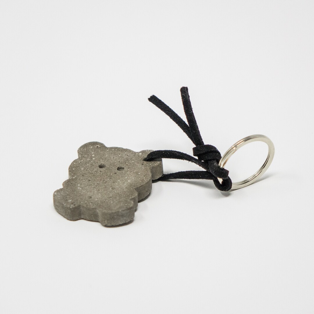 Minimalist Design Teddy Bear Keychain Concrete Modern Bear Concrete ...