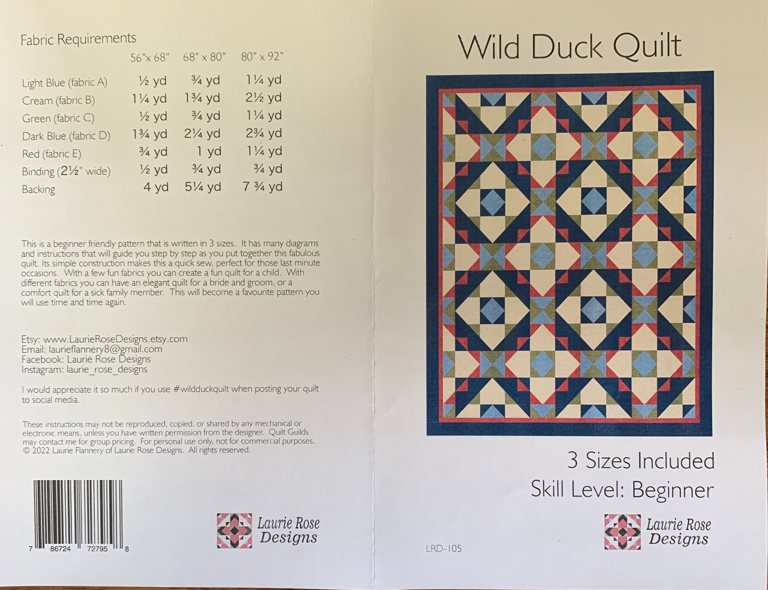 Wild Duck Quilt Pattern - Etsy