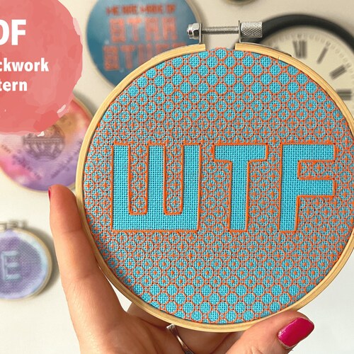 Fck A Modern rather Sweary Blackwork Embroidery Pattern - Etsy