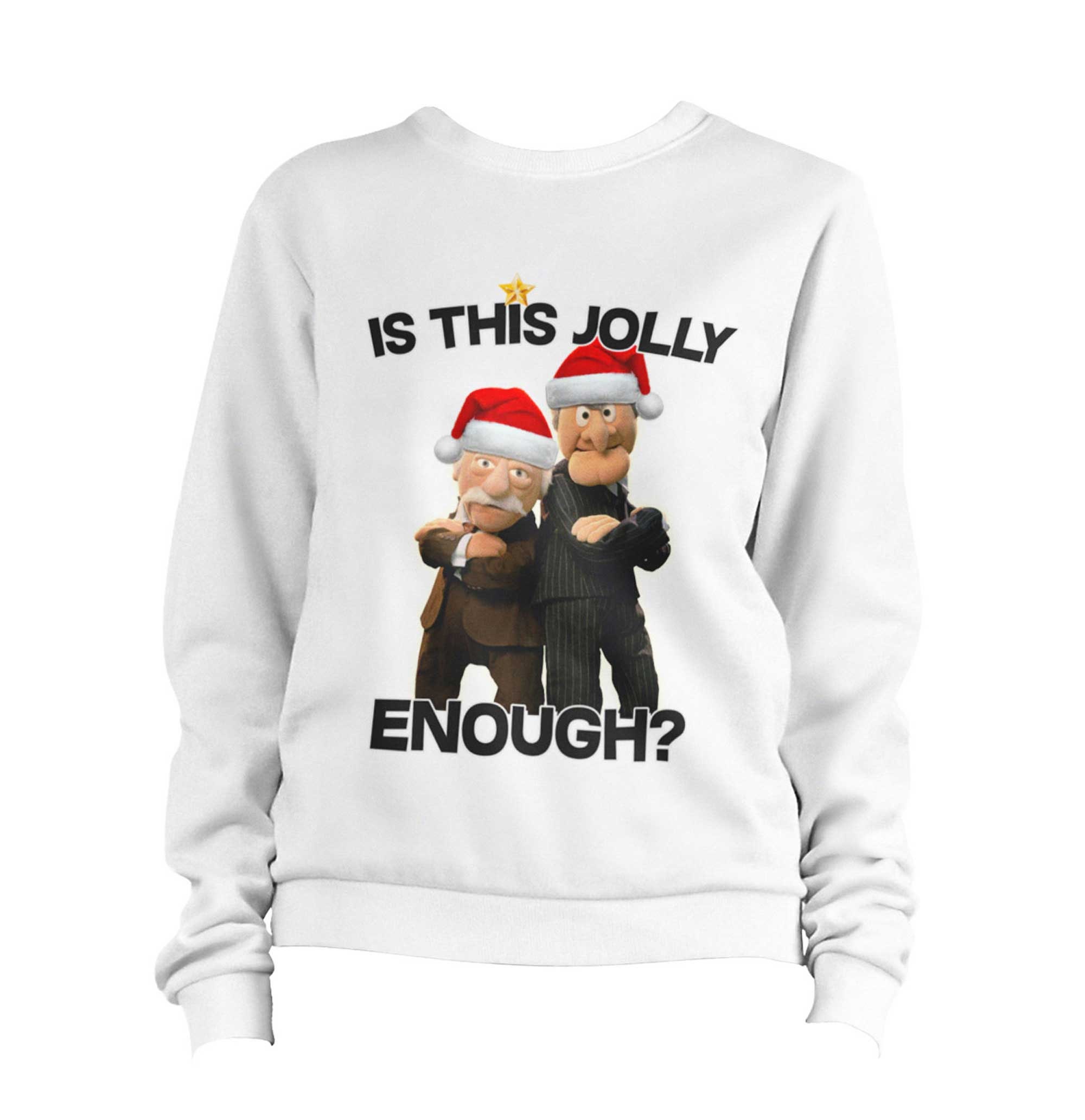 Muppets Is This Jolly Enough? 3 Jumper Sweater Pullover Christmas Xmas ...