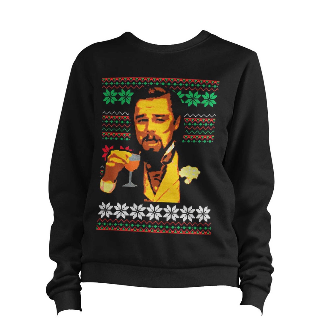 Leonardo Dicaprio Meme Sweater Jumper Pullover Funny Christmas Gift ...