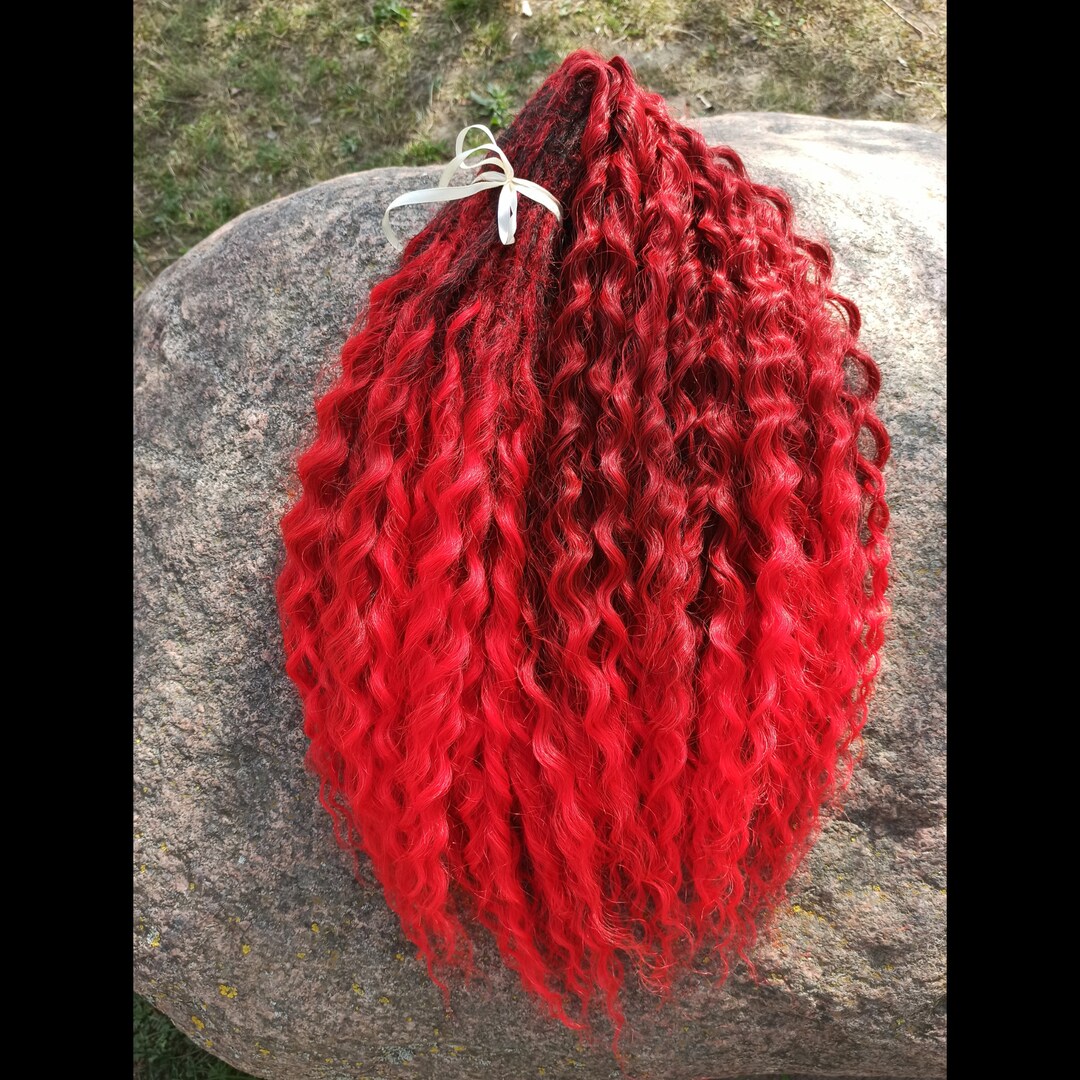 Curly Synthetic Dreads Extensions. Synthetic Dreadlocks - Etsy