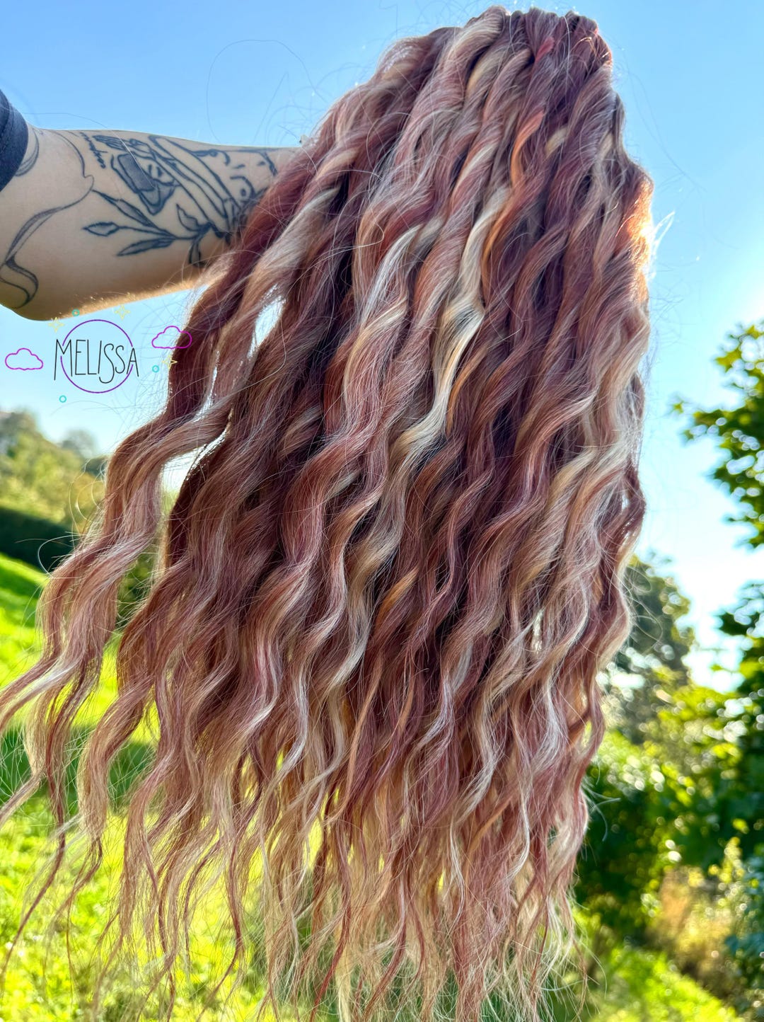 Mix Strawberry and Gingers DE Loose Wave Locks Dreadlocks. Curly ...