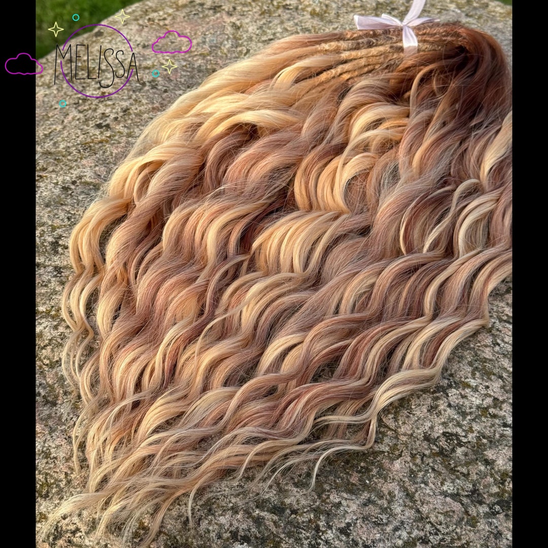 Mix Strawberry Blonde Hairde Loose Wave Locks Dreadlocks. Curly ...