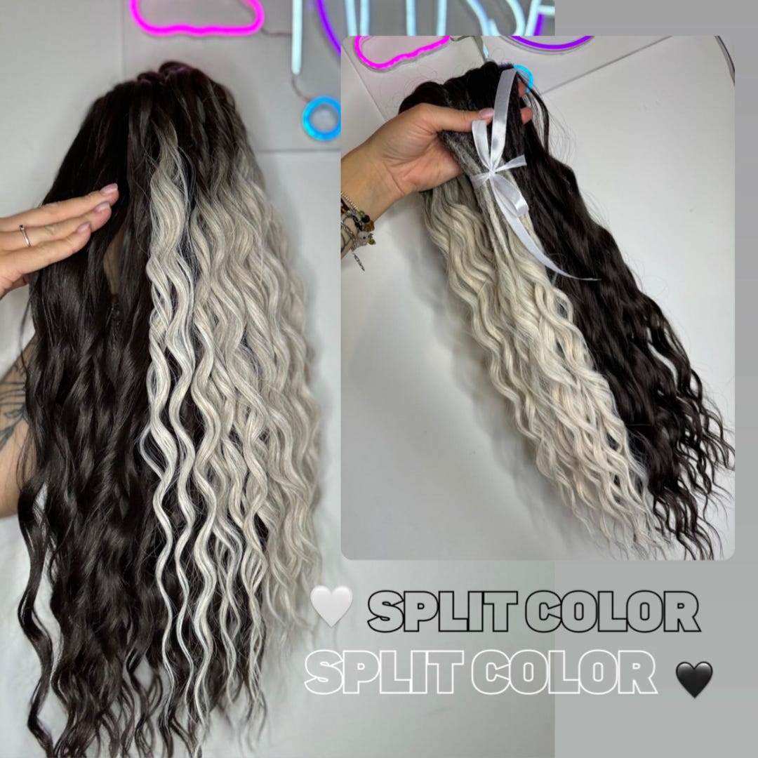 New!!! Split Color DE Loose Wave Locks Dreadlocks. Curly Synthetic ...
