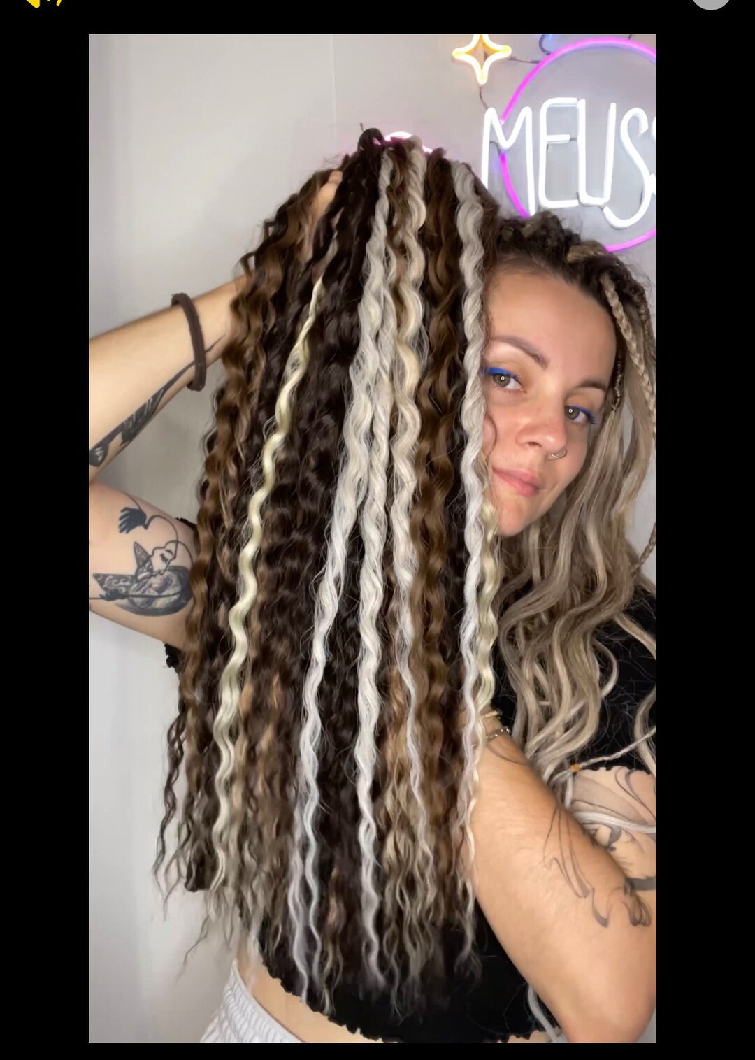 Mix Dreadlocks !!!!22inch Curly Synthetic Dreads Extensions. Synthetic ...