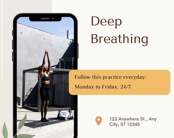 Deep Breathing Poster - Etsy