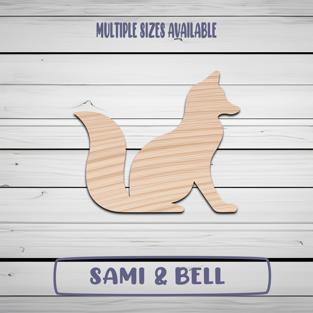 Fox Cutout Laser Cut Unfinished Wood Shapes, Wood Cutouts, Wood Cut ...