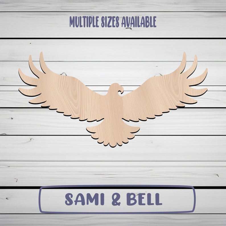 Eagle Wood Cutout Laser Cut Unfinished Wood Shapes, Wood Cutouts, Wood ...