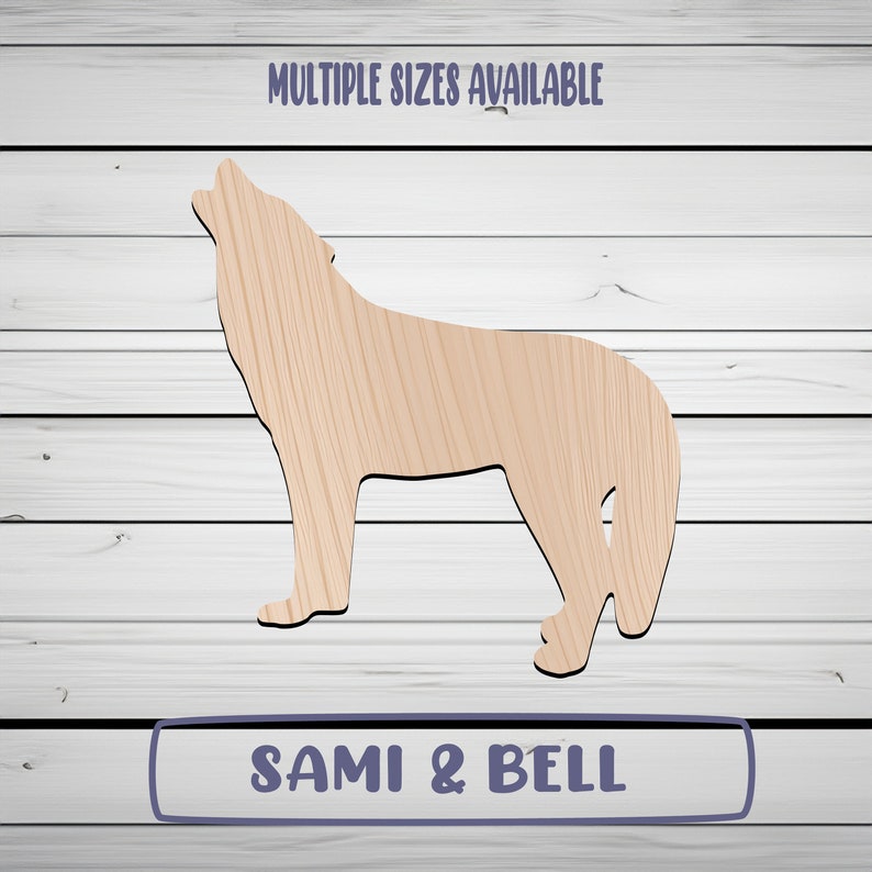 Wolf Wood Cutout Laser Cut Unfinished Wood Shapes, Wood Cutouts, Wood ...