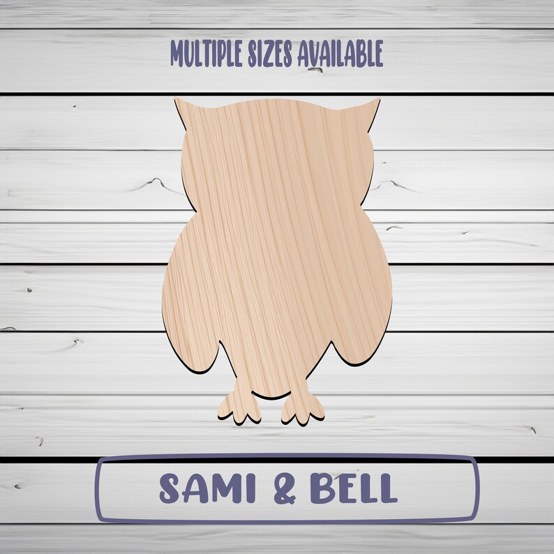 Owl Wood Cutout Laser Cut Unfinished Wood Shapes, Wood Cutouts, Wood ...