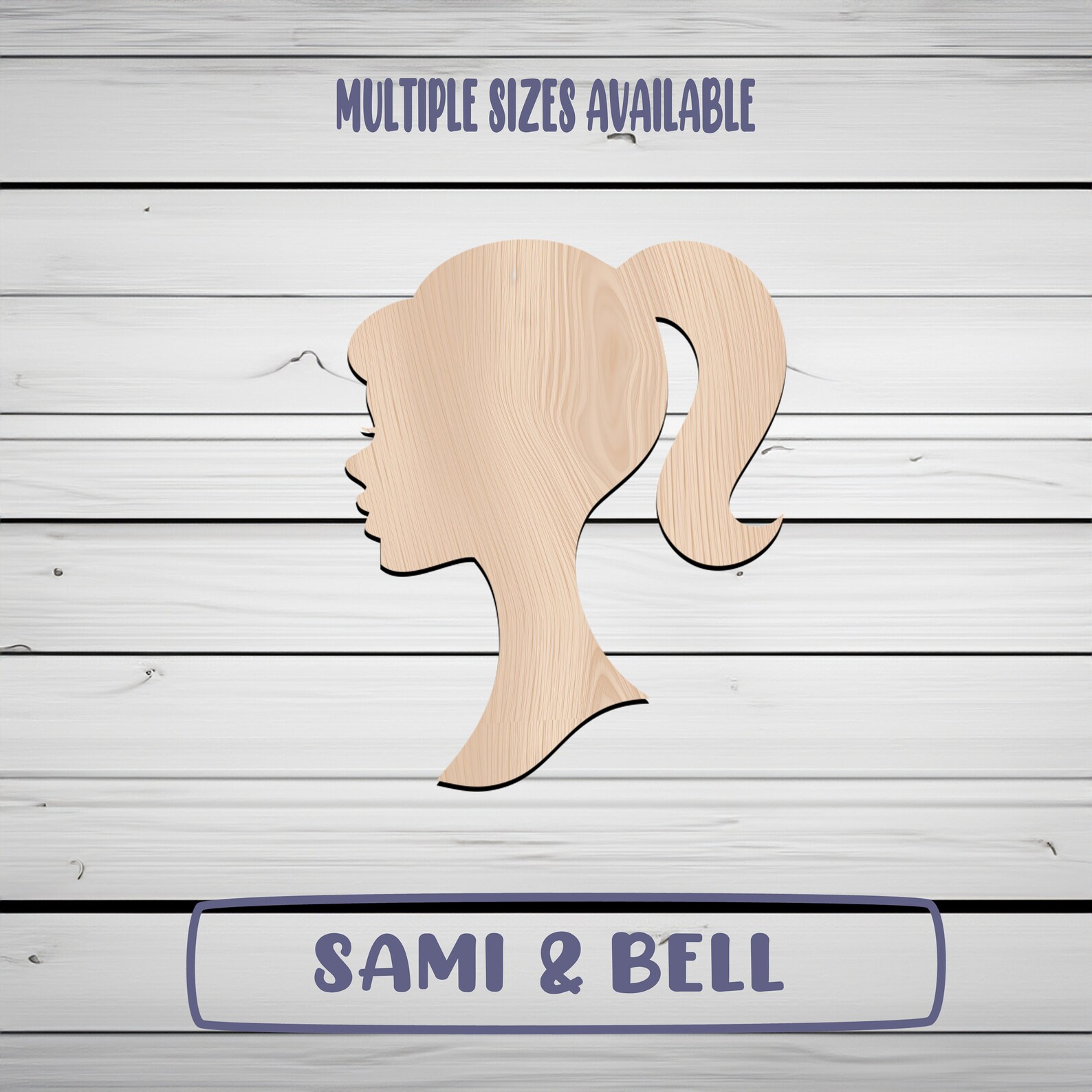 Retro Girl Cutout Laser Cut Unfinished Wood Shapes, Wood Cutouts, Wood ...