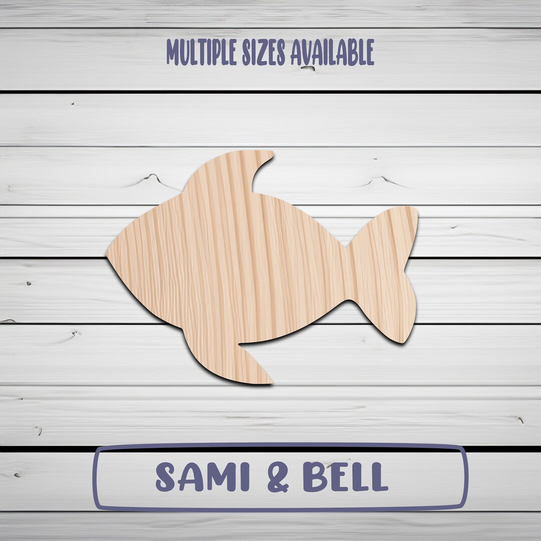 Fish Wood Cutout Laser Cut Unfinished Wood Shapes, Wood Cutouts, Wood ...