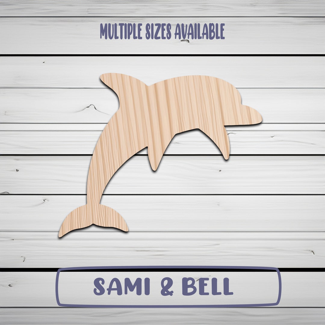 Dolphin Cutout Laser Cut Unfinished Wood Shapes, Wood Cutouts, Wood Cut ...