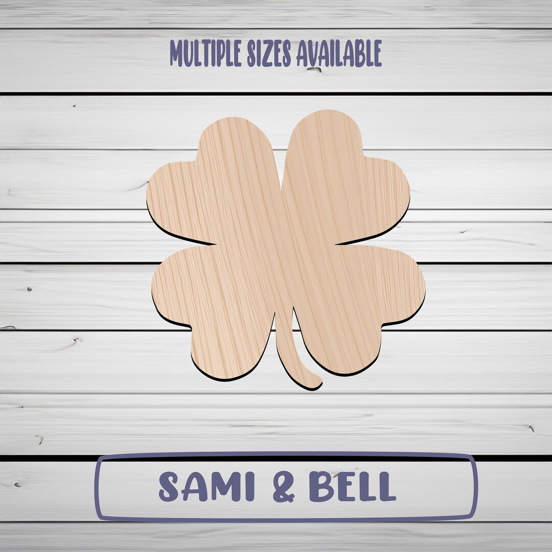 Clover Wood Cutout Laser Cut Unfinished Wood Shapes, Wood Cutouts, Wood ...