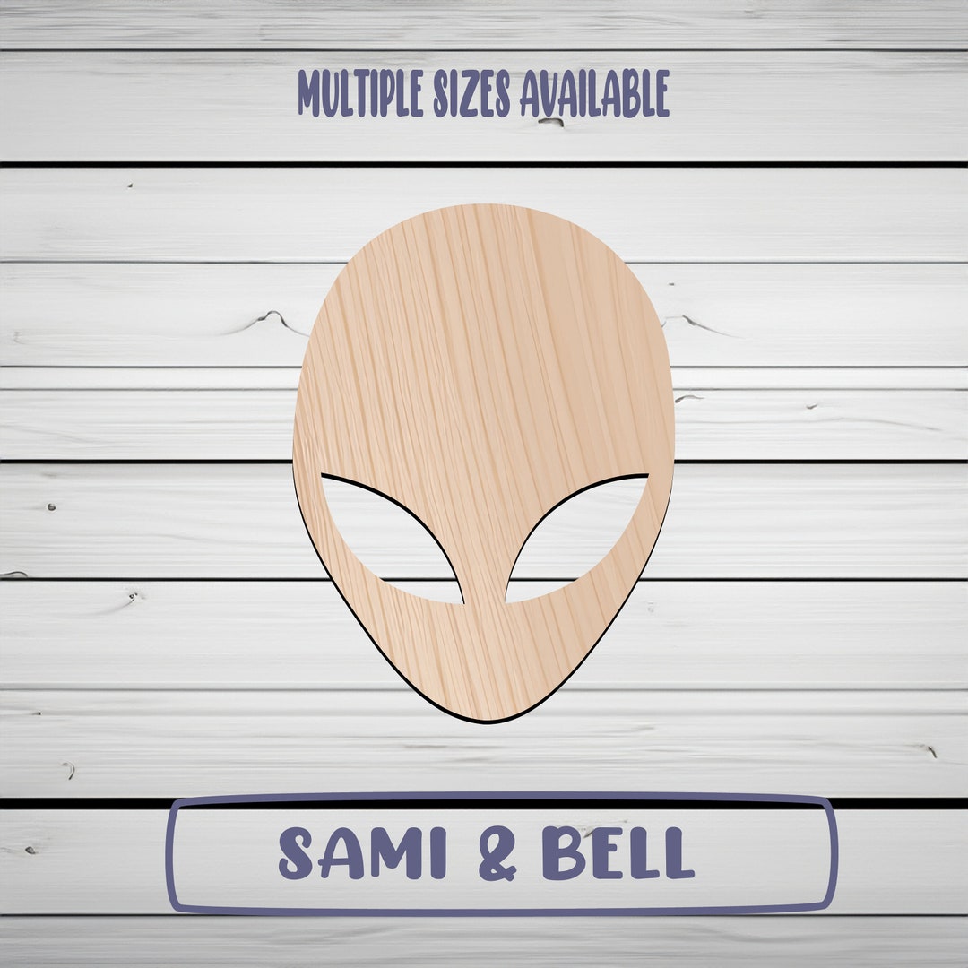 Alien Wood Cutout Laser Cut Unfinished Wood Shapes, Wood Cutouts, Wood ...