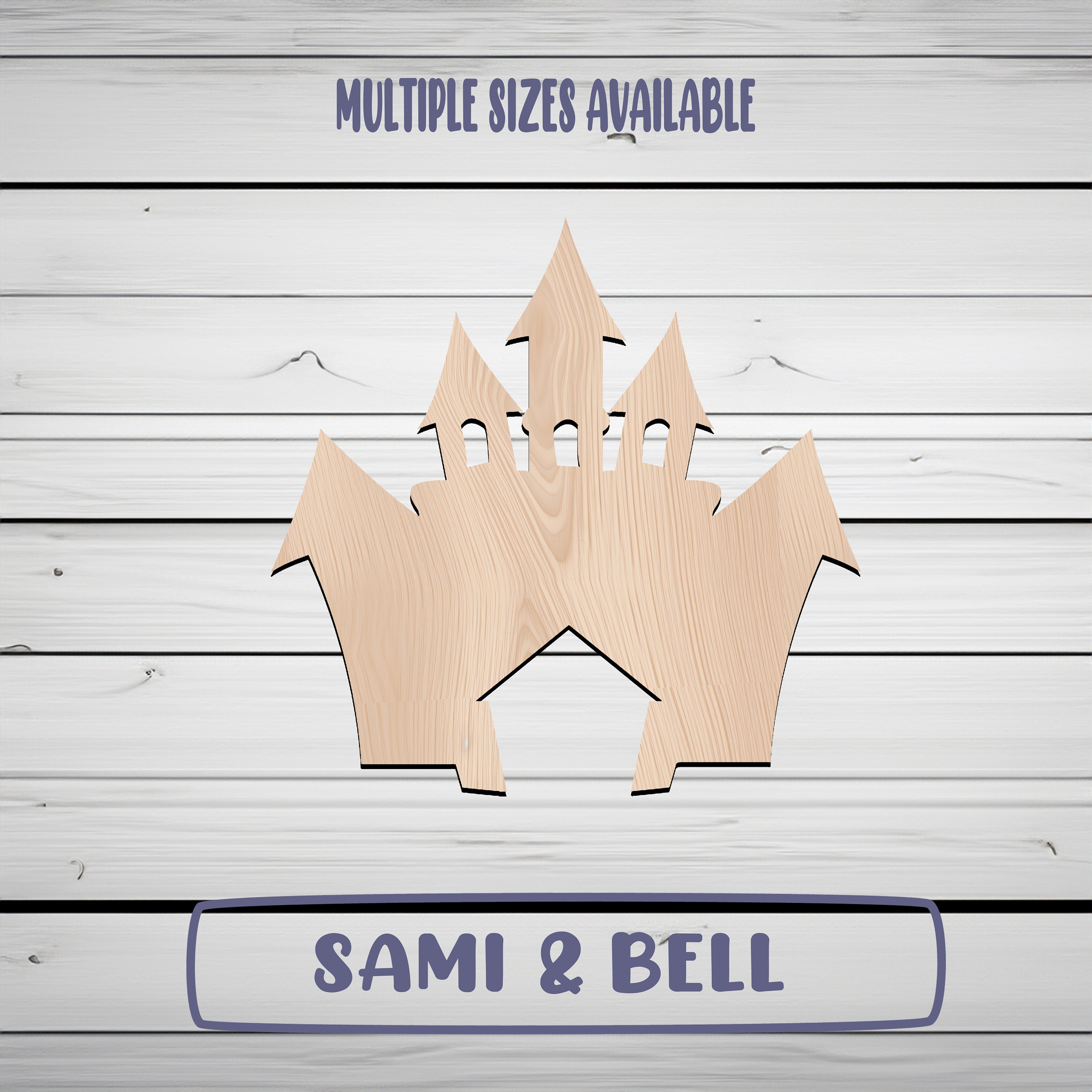 Castle Cutout Laser Cut Unfinished Wood Shapes, Wood Cutouts, Wood Cut ...