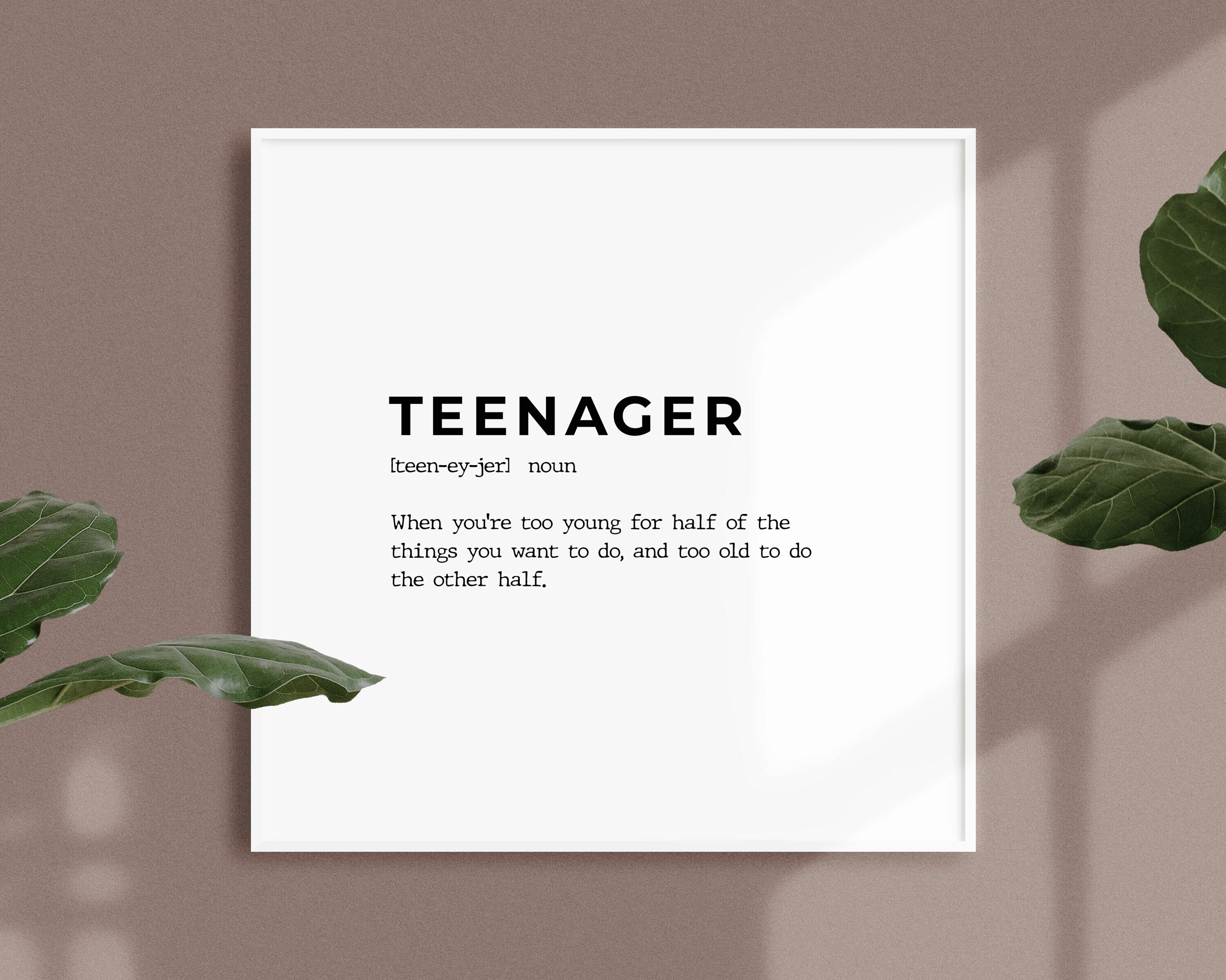 Teenager 1:1 Art Youthful Wall Art Adolescent Decor Teen Room Accents ...