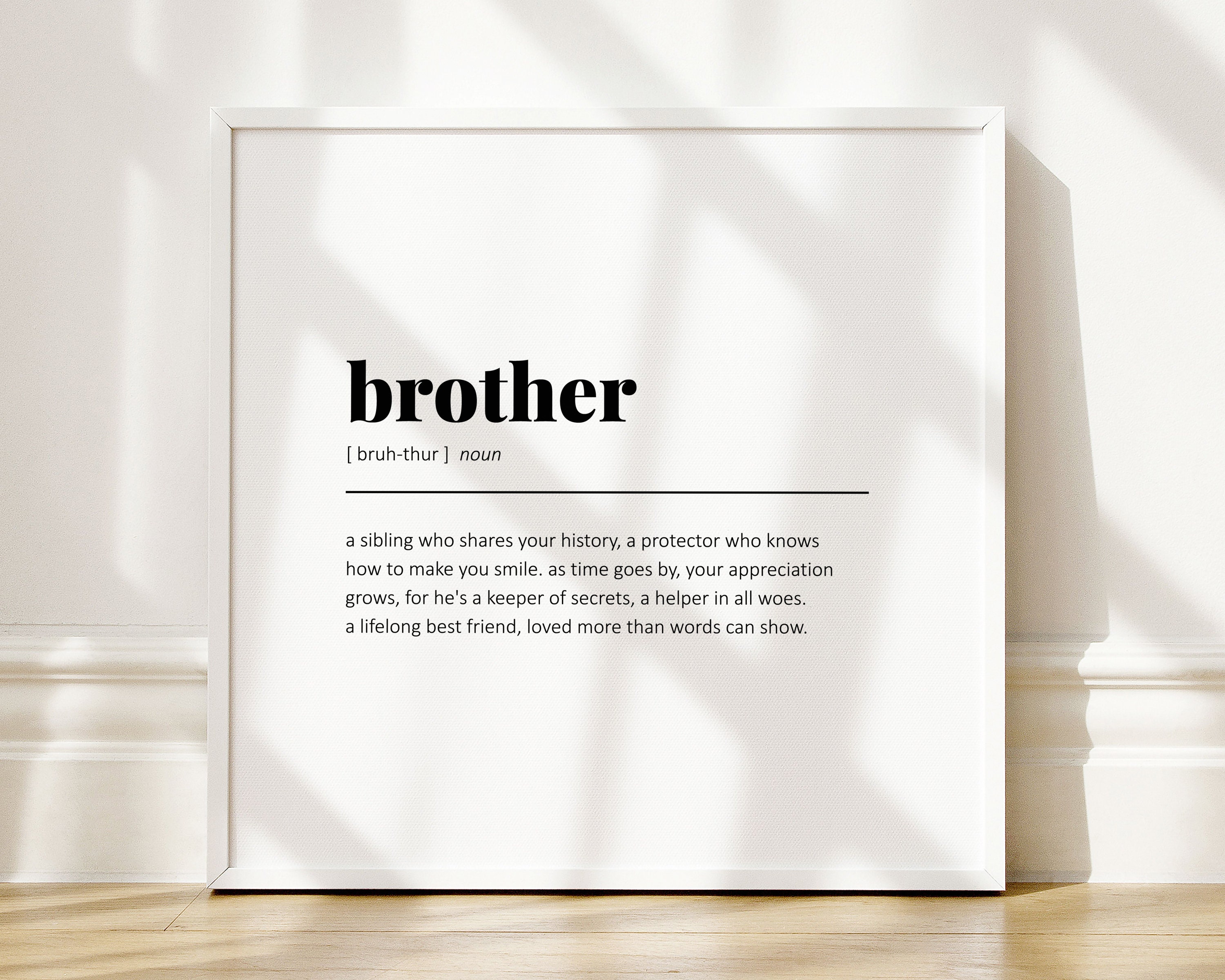 Brother Sibling Love Family Bond Brotherly Affection Fraternity Decor ...
