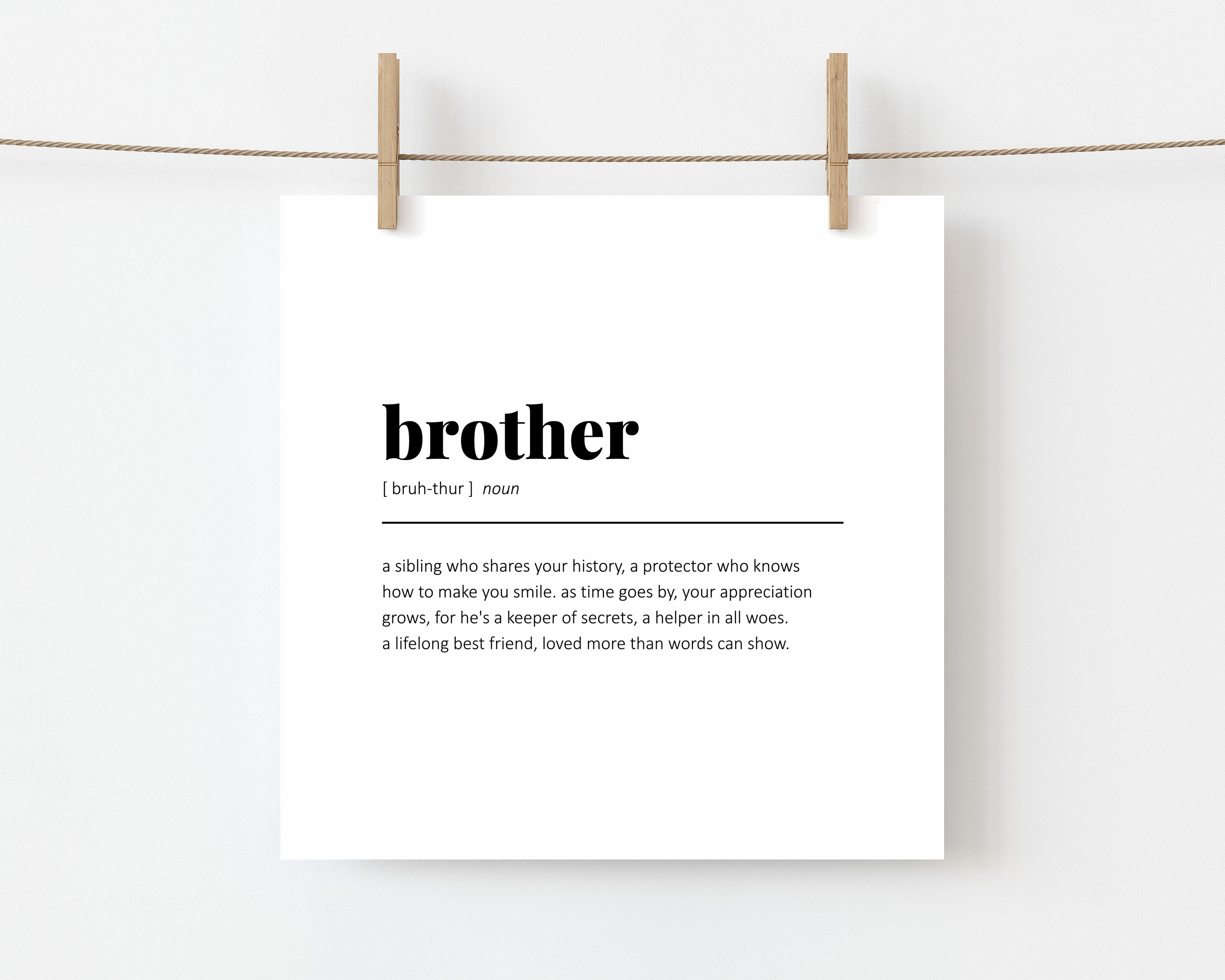 Brother Sibling Love Family Bond Brotherly Affection Fraternity Decor ...