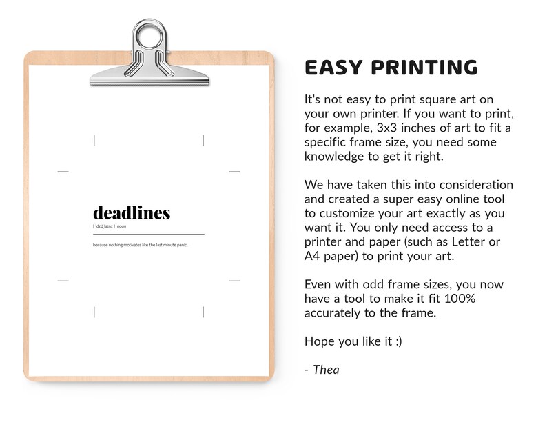 Deadlines Definition | Square Digital Art | Witty Office Posters ...