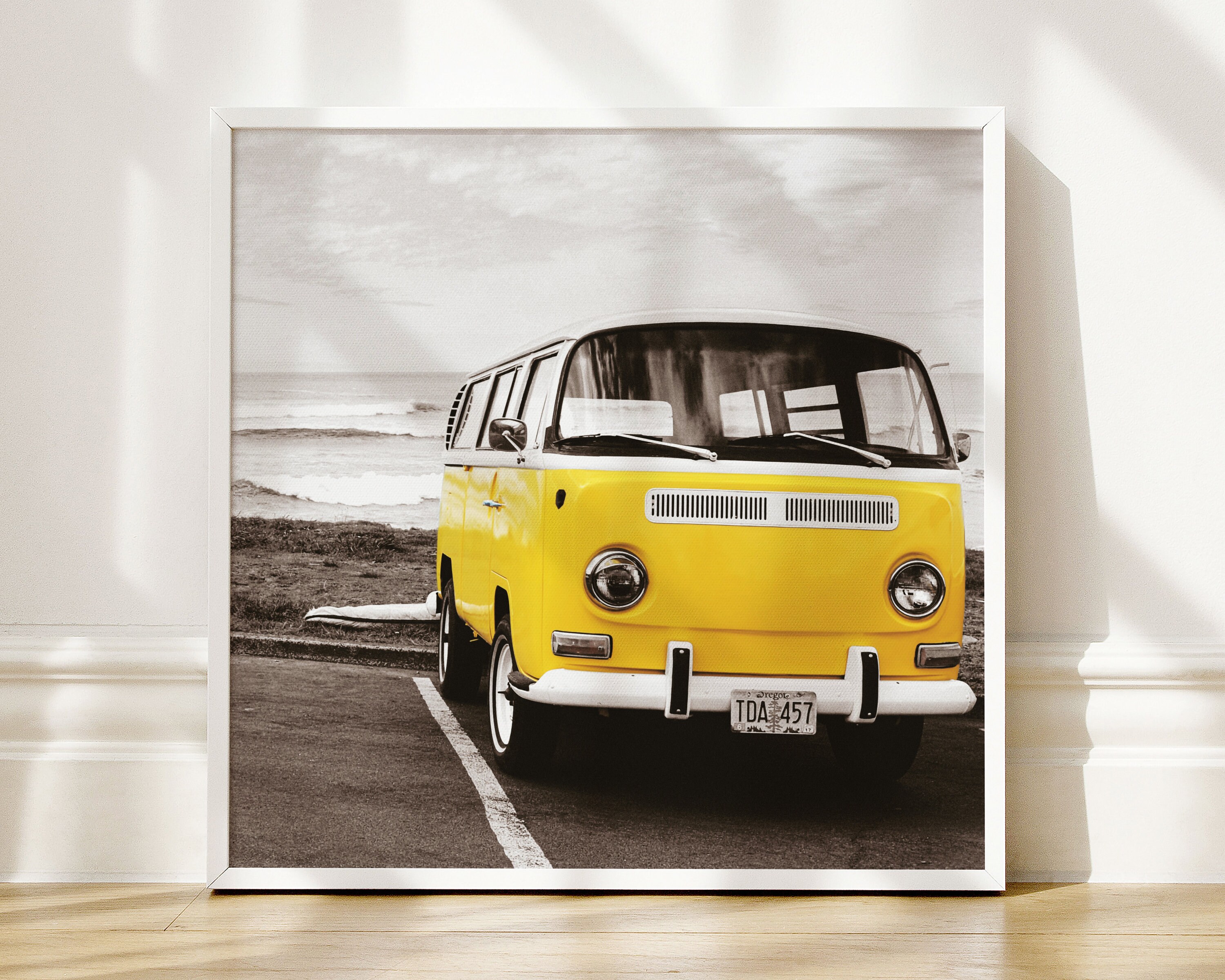 VW Bus Square Art Prints 1:1 Vintage VW Bus Digital Art Download Vwbus ...