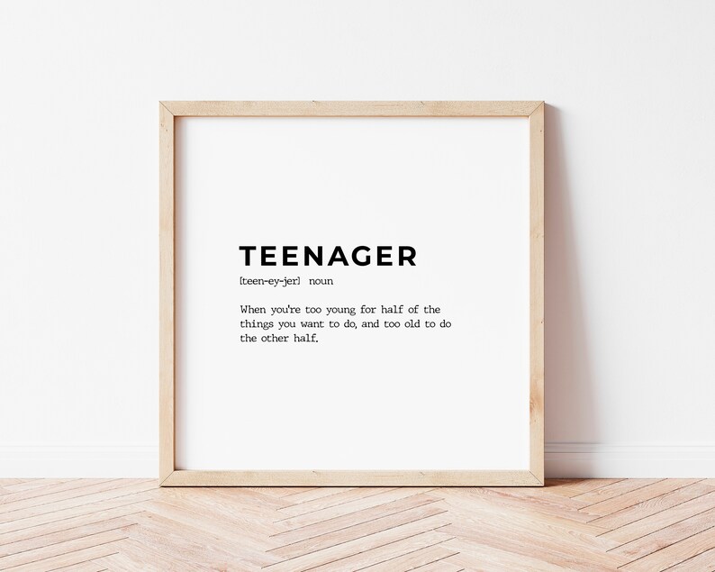 Teenager 1:1 Art Youthful Wall Art Adolescent Decor Teen Room Accents ...