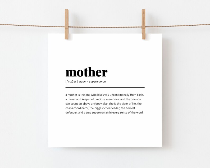 Mother Square Prints Inspirational Mom Art Mom Inspiration Quotes ...