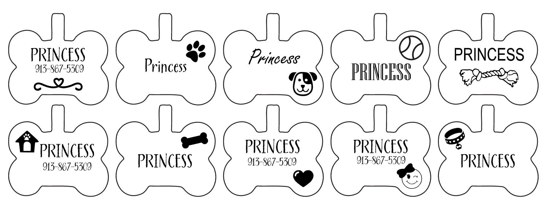 Dog Tags Rubber or Anodized Aluminum - Etsy