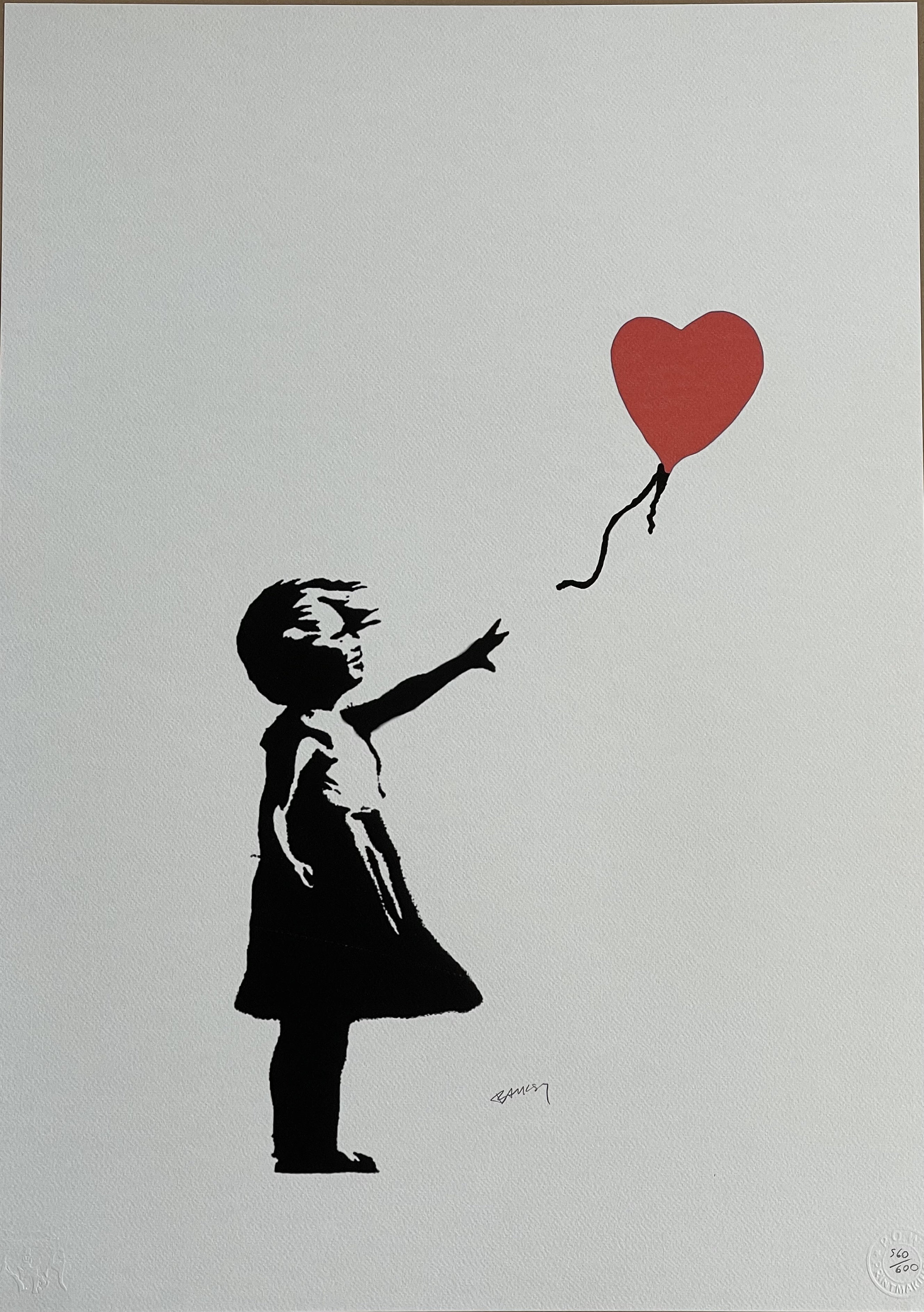 BANKSY Signed Balloon Girl Certificate banksy Wall Art - Etsy
