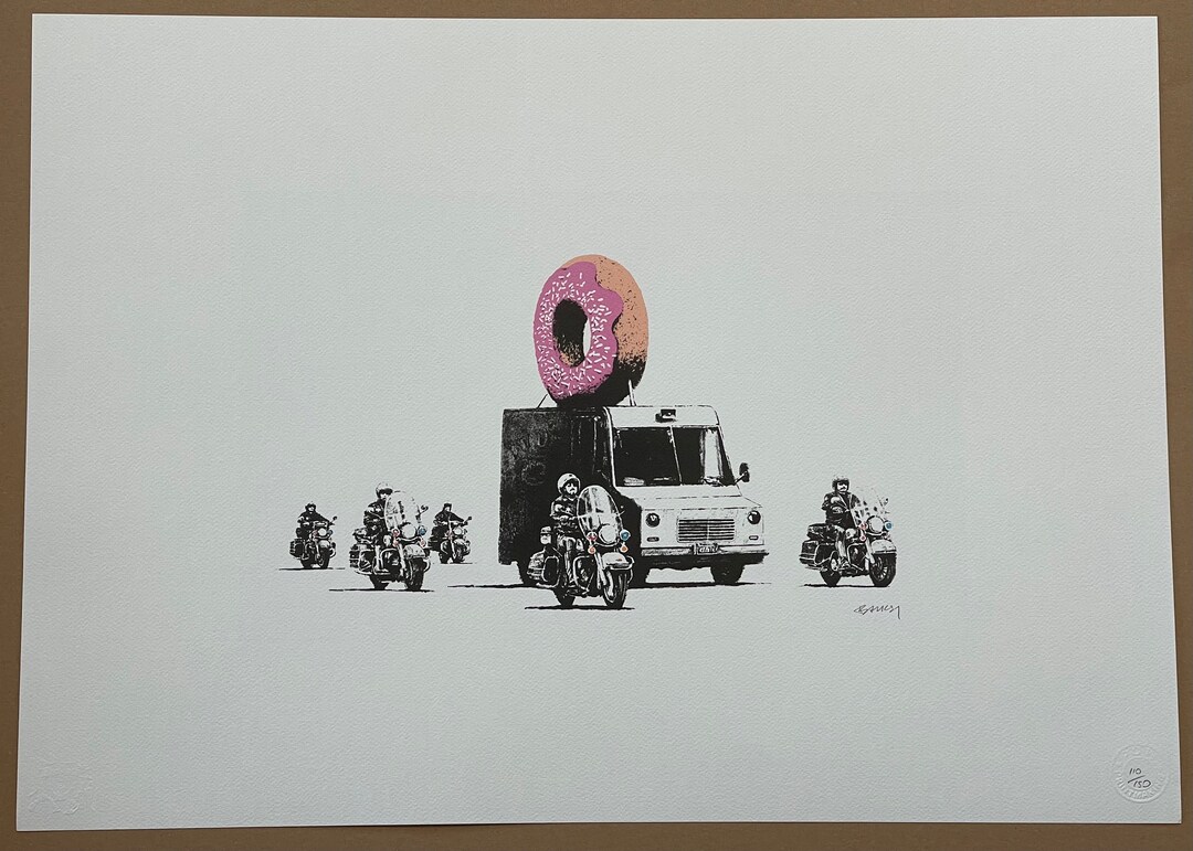 BANKSY Signed Donut Certificate banksy Donut Print - Etsy