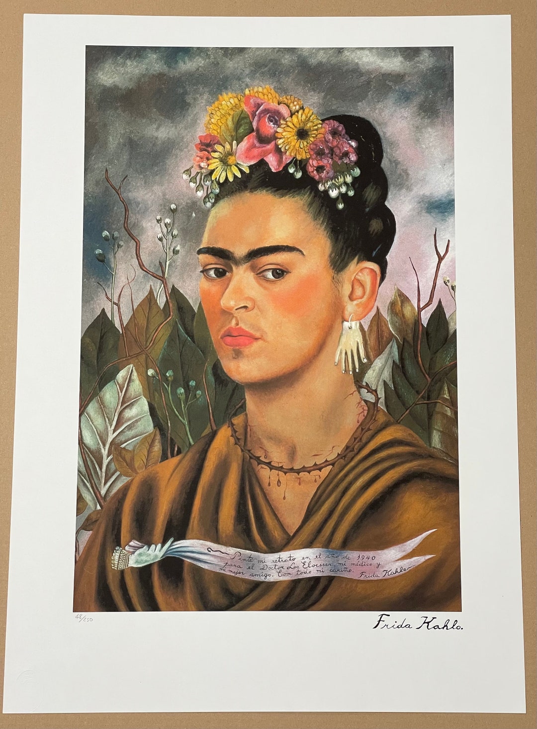 Frida Kahlo Signed Self-portrait, 1938 - Etsy