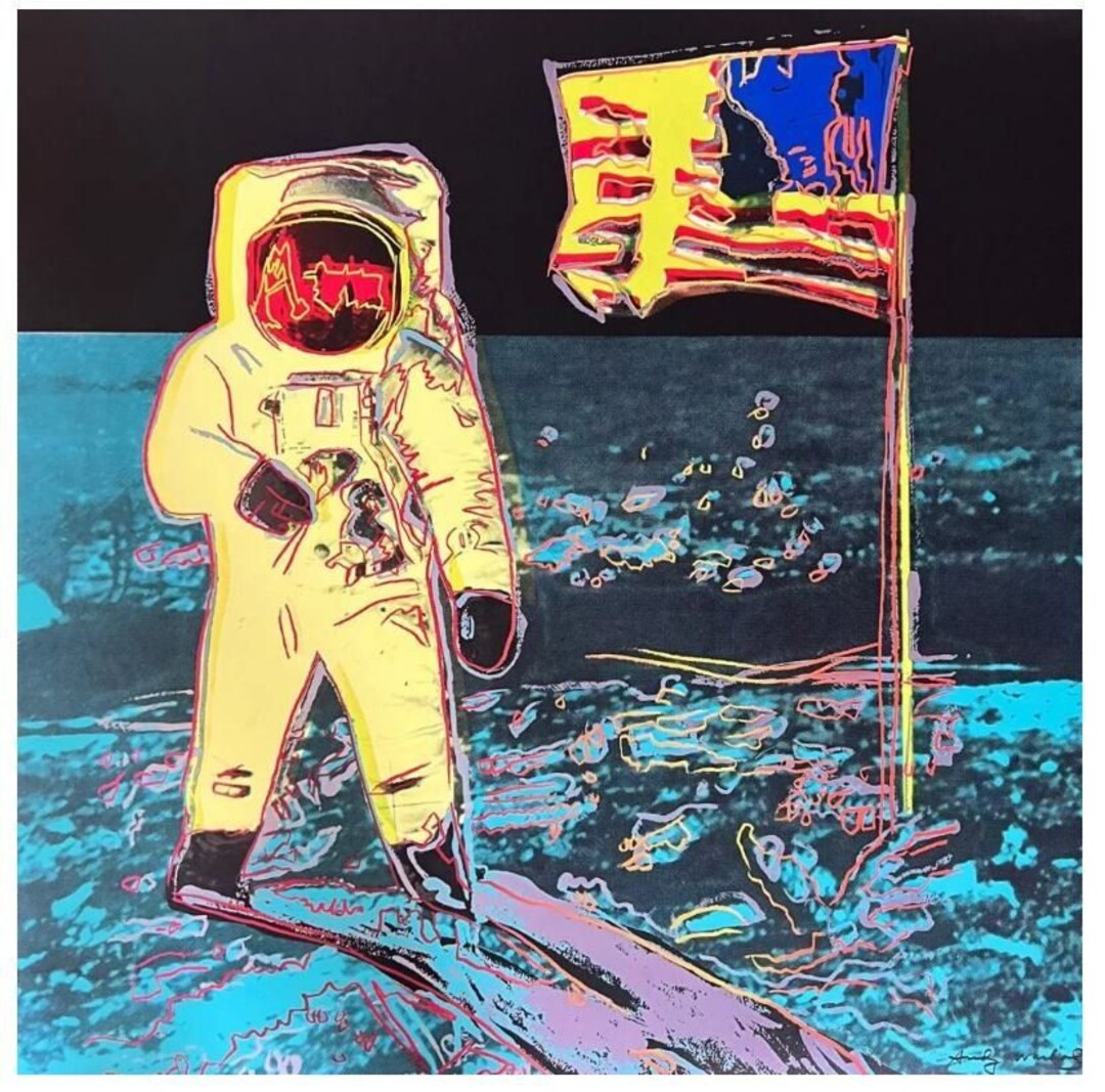 Andy Warhol Moonwalk Screenprint in Colors 1987 96.5x96.5 Cm - Etsy