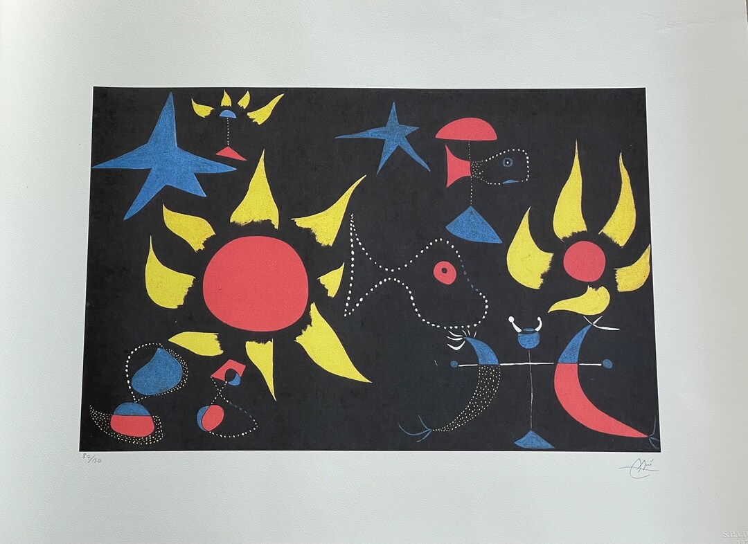 Joan Miró Signed Lithograph Limited Edition With a - Etsy